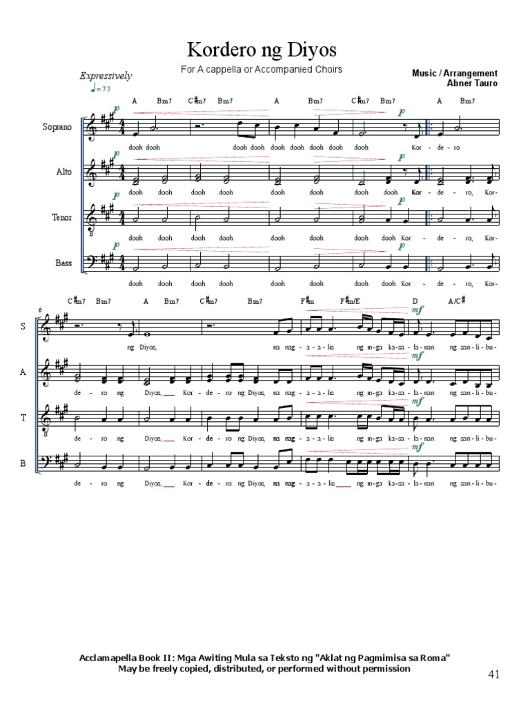 11. Kordero Ng Diyos SATB A cappella | Choir | Singing