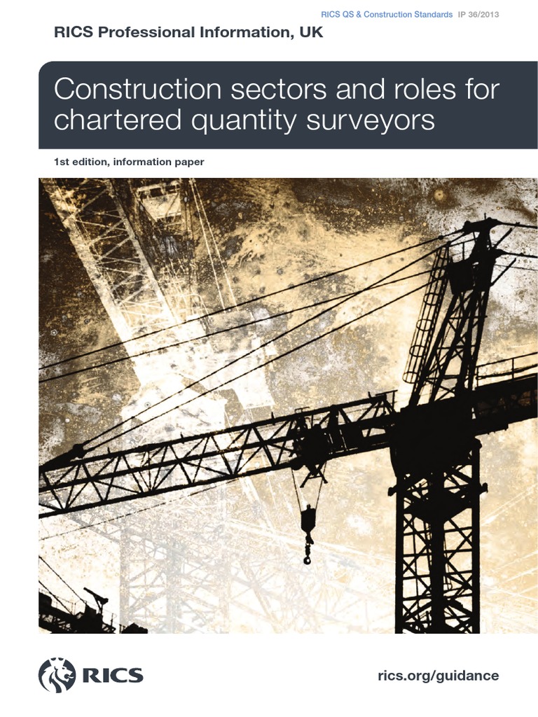 Construction Sectors and Roles For Chartered Quantity Surveyors | PDF ...