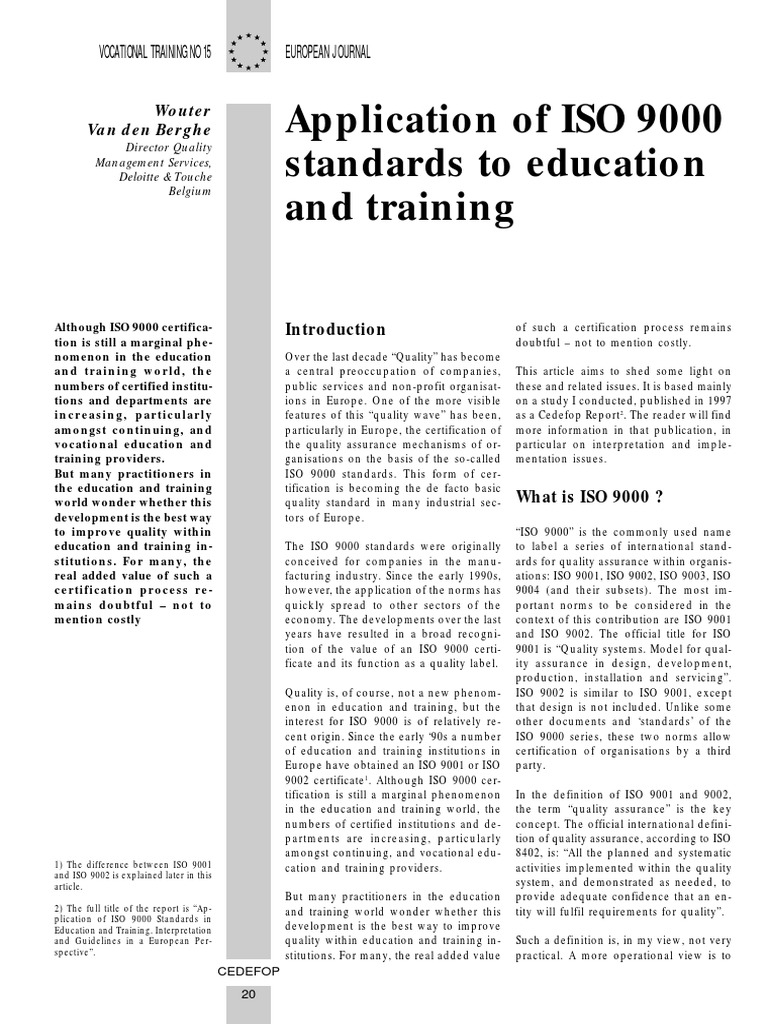 Application of ISO 9000 PDF | PDF | Iso 9000 | Quality Management System