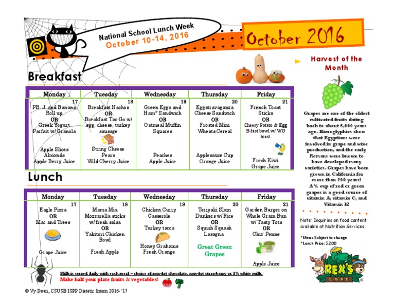 One Week Menu | PDF | Eating Behaviors Of Humans | Western Cuisine