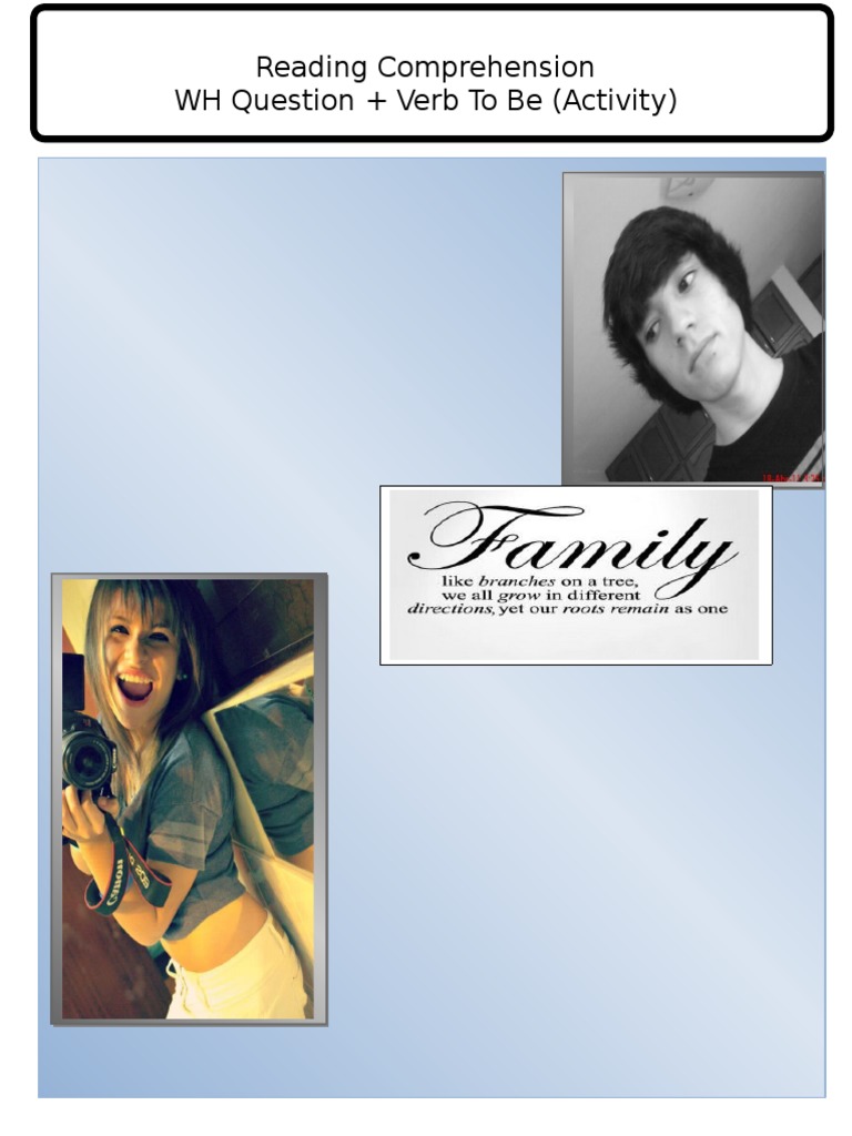 Verb To Be Reading Activity | PDF