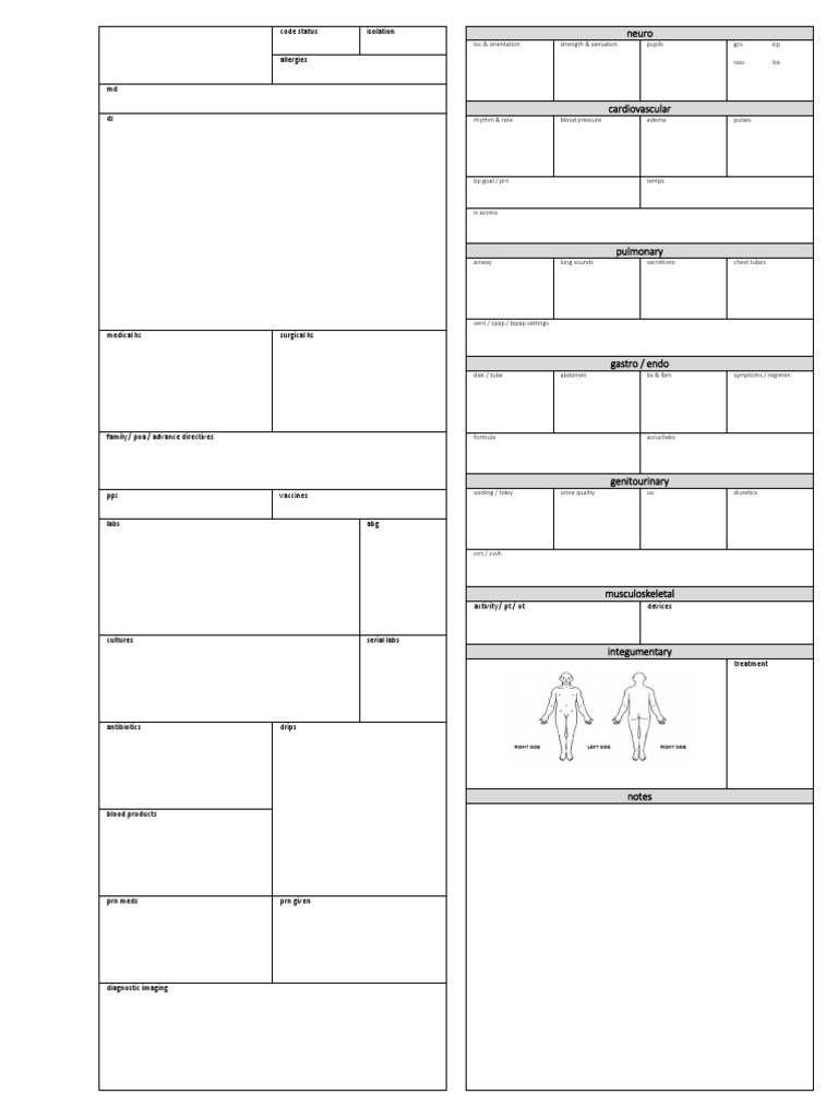 New Icu Sheet | PDF | Respiratory System | Organ (Anatomy)