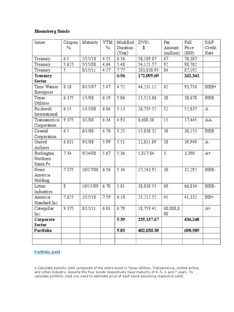 Bloomberg Bonds | PDF