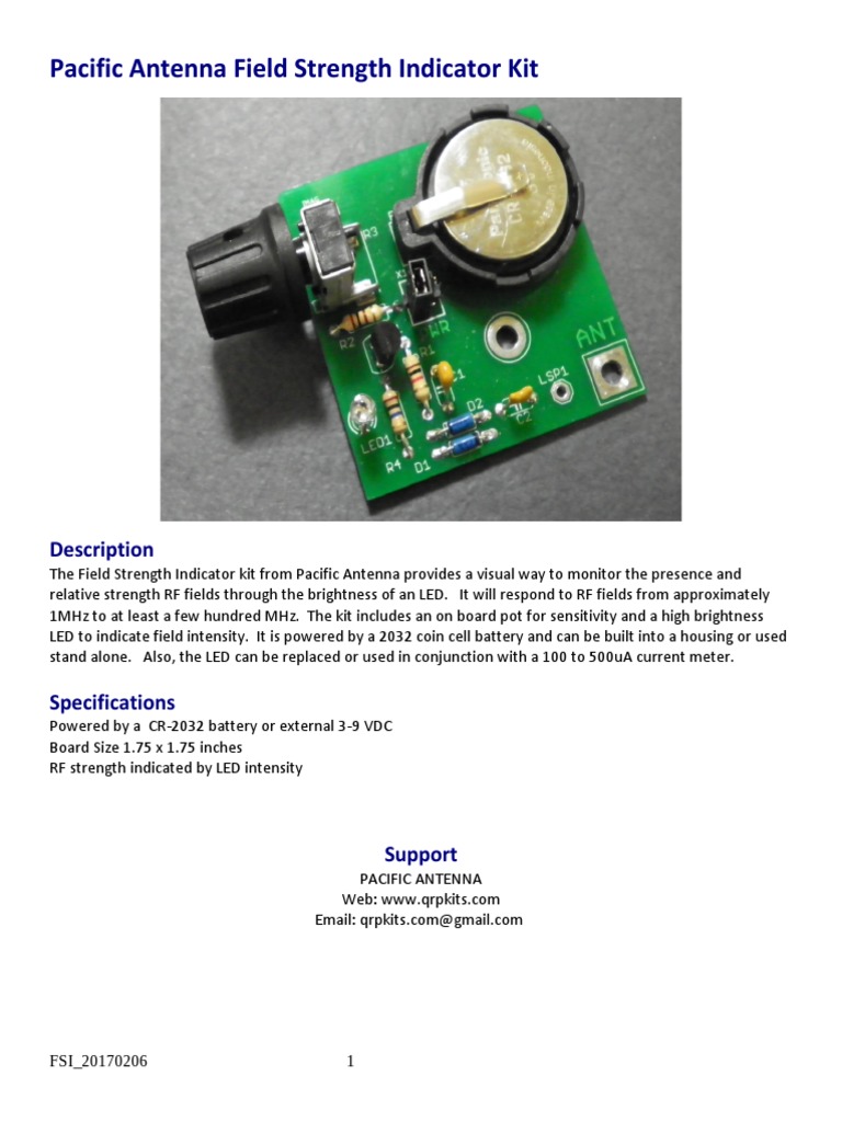 Masurator de Camp FSI - Manual20170207 | PDF | Resistor | Printed ...