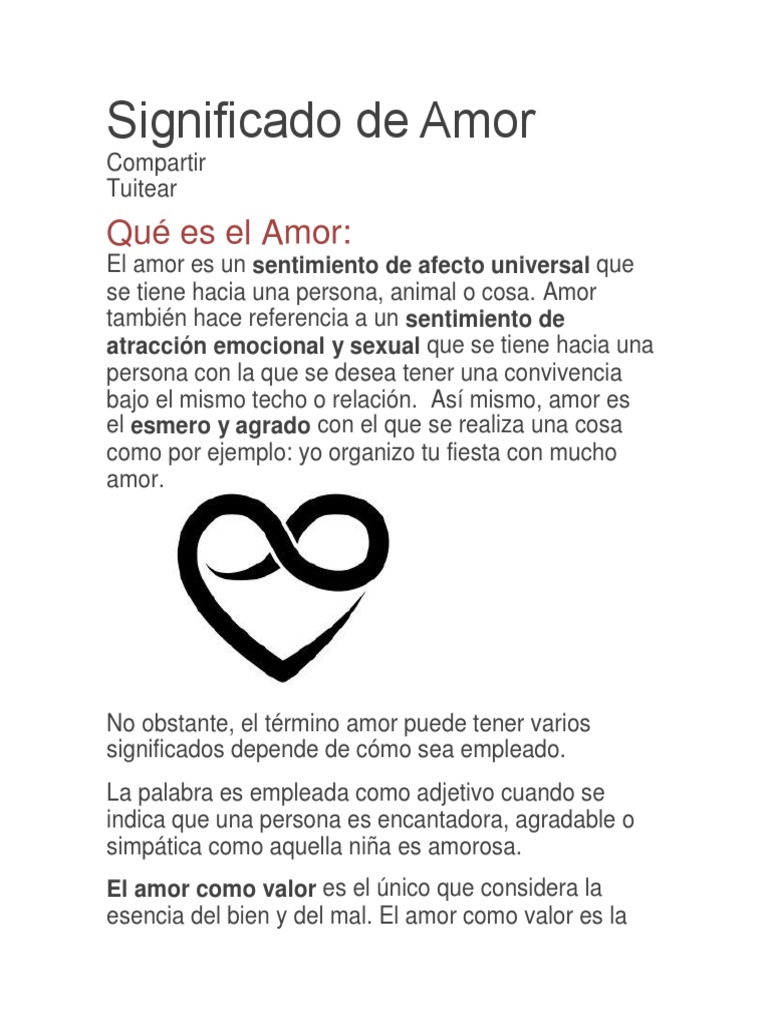 Significado de Amor | Amor | Ciencia filosófica