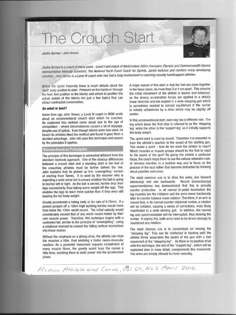 The Crouch Start | PDF