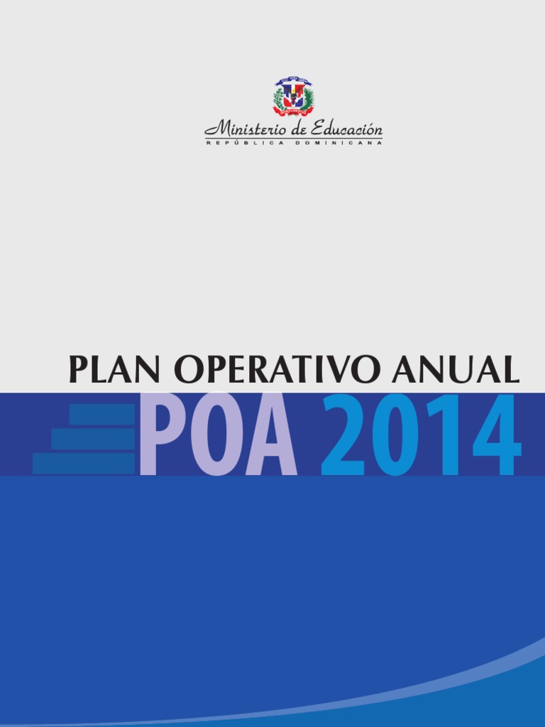 Plan Operativo Anual (POA) 2014 PDF | PDF | Plan de estudios ...