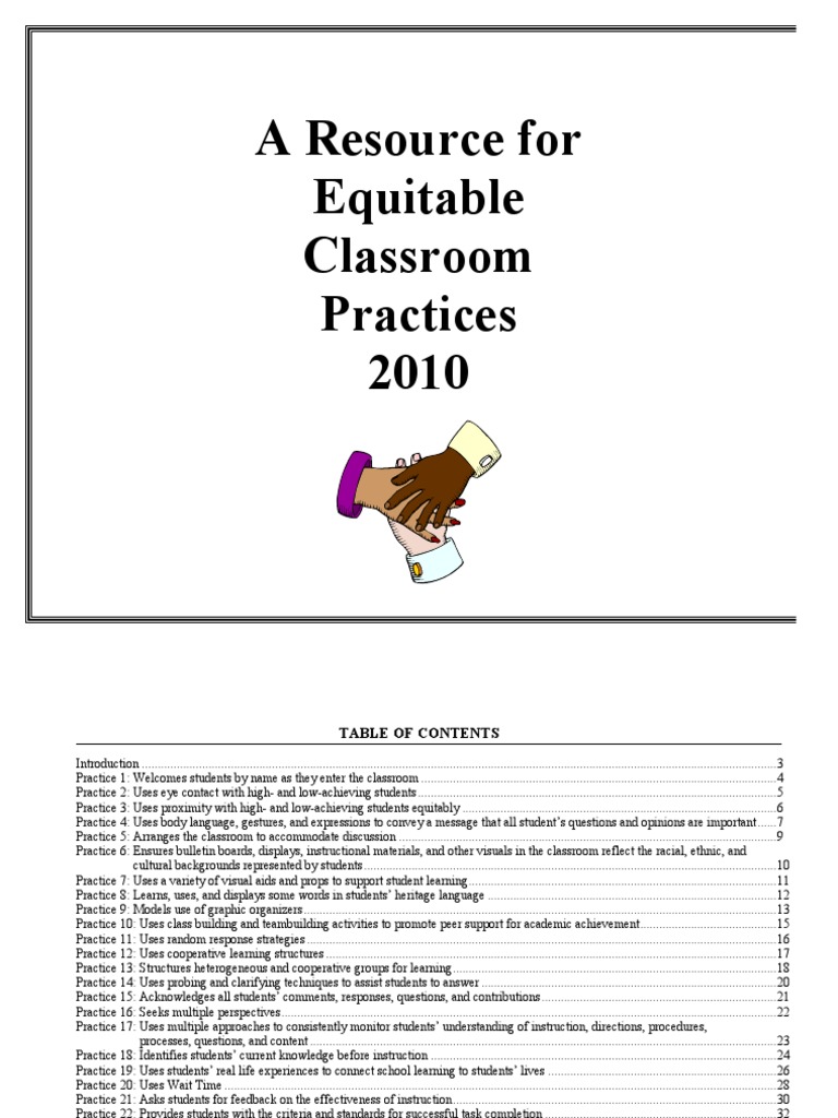 A Resource For Equitable Classroom Practices 2010 | PDF | Classroom | Body Language