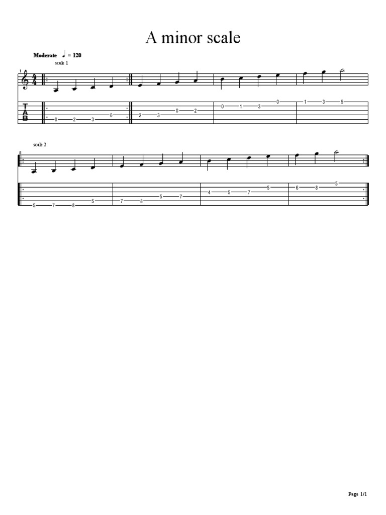 A Minor Scale | PDF