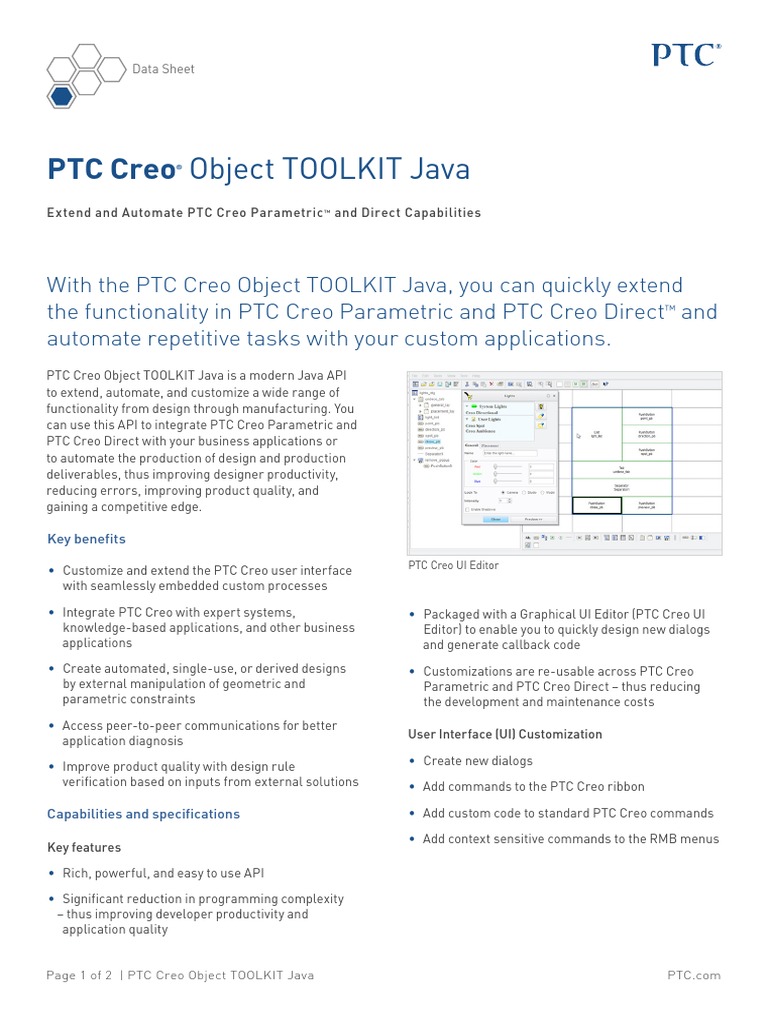 PTC Creo Object Toolkit Java | PDF | User Interface | Application Programming Interface