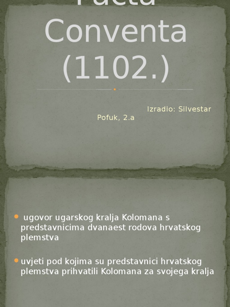 Pacta Conventa (1102 | PDF