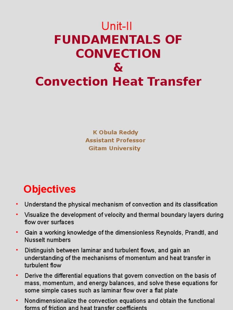 HMT Unit II Convection | PDF | Boundary Layer | Fluid Dynamics