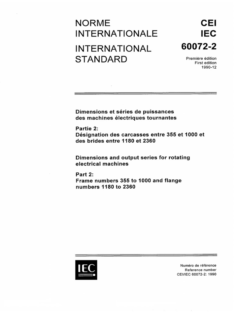 Iec 60072-2 | PDF