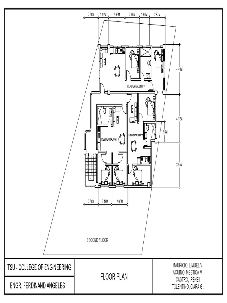 Floor Plan: Tsu - College of Engineering Engr. Ferdinand Angeles | PDF