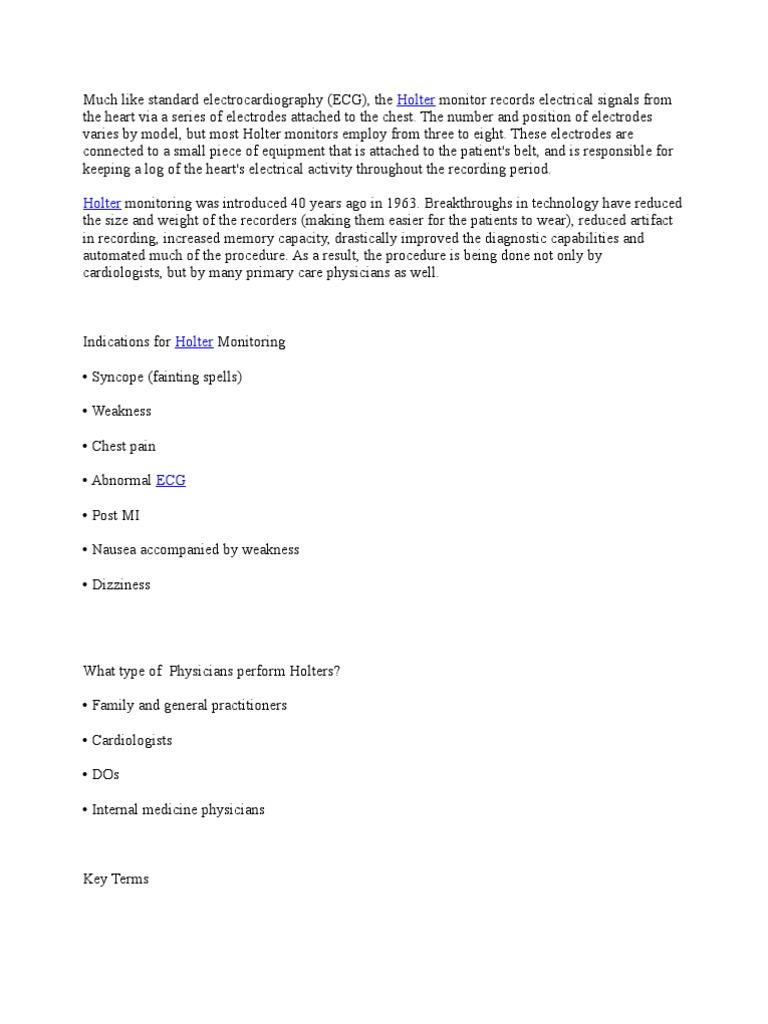 HOLTER Report Article | PDF | Electrocardiography | Cardiac ...