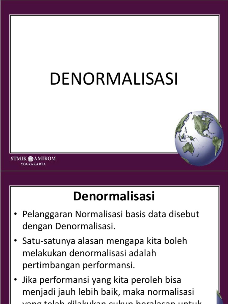 Denormalisasi Basis Data untuk Performa | PDF