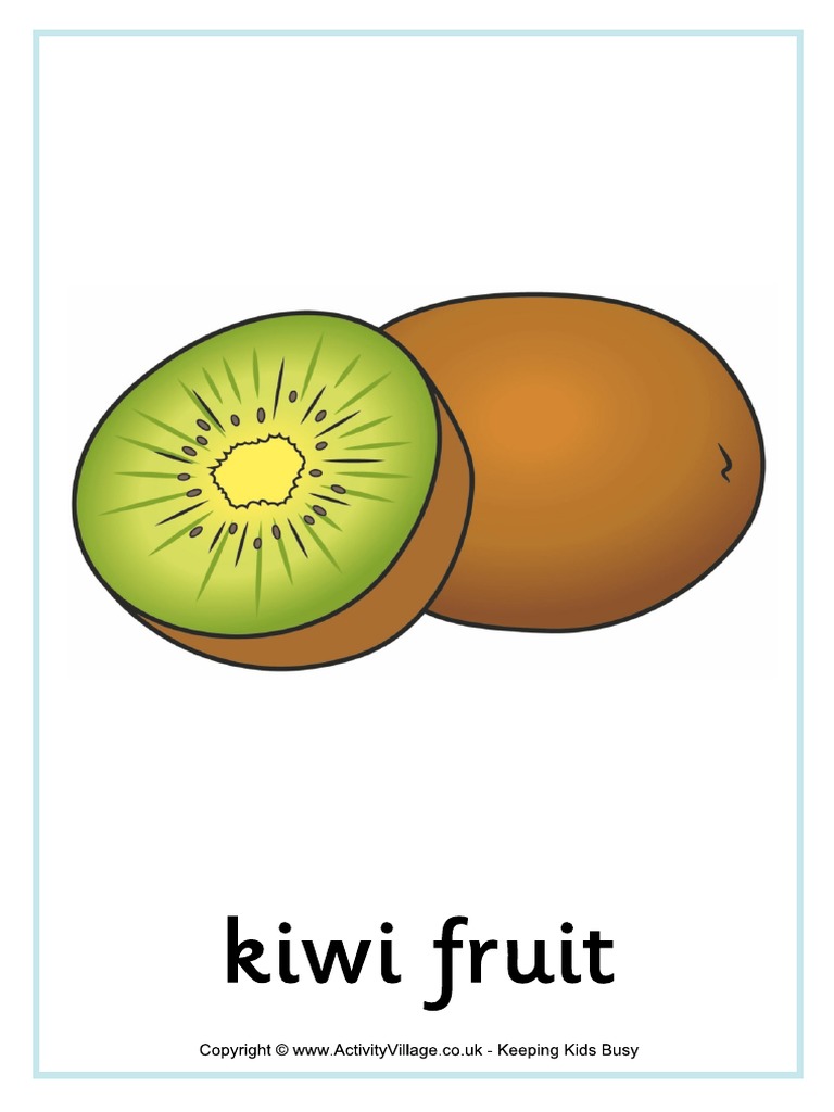 Kiwi Fruit Poster With Word | PDF