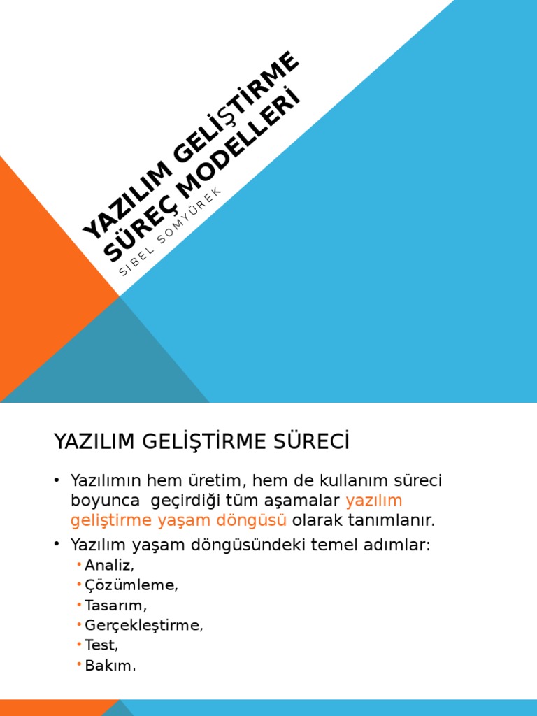 Yazilim Gelistirme Surec Modelleri | PDF Yazilim Gelistirme Surec Modelleri | PDF