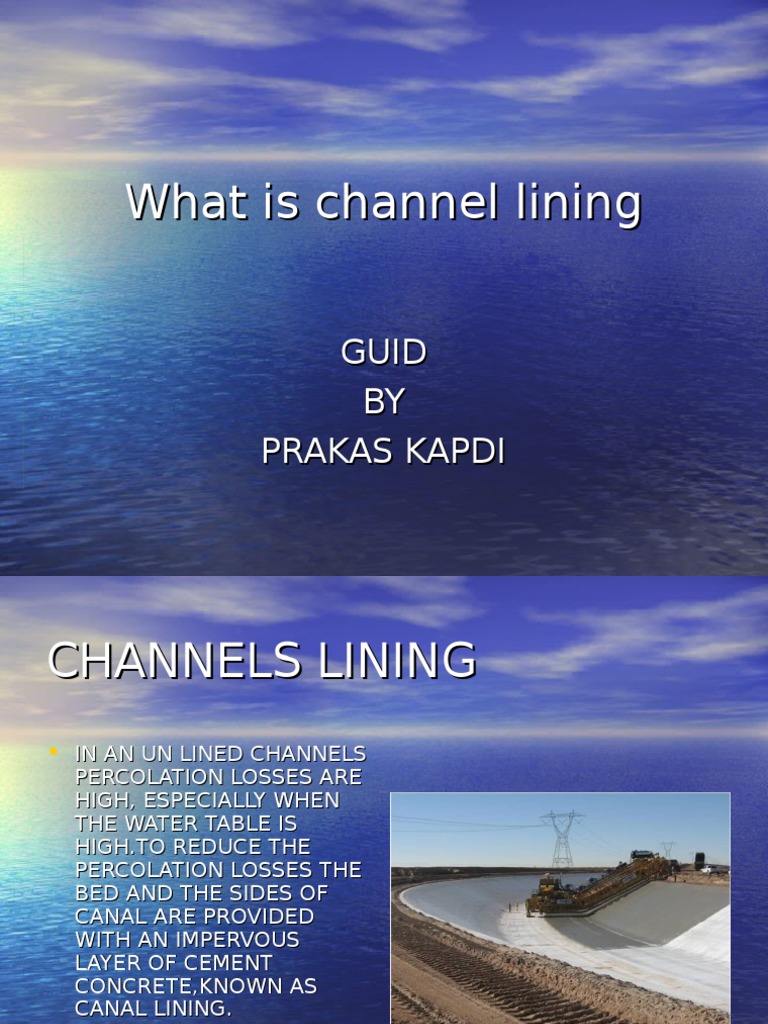 What Is Channel Lining | PDF