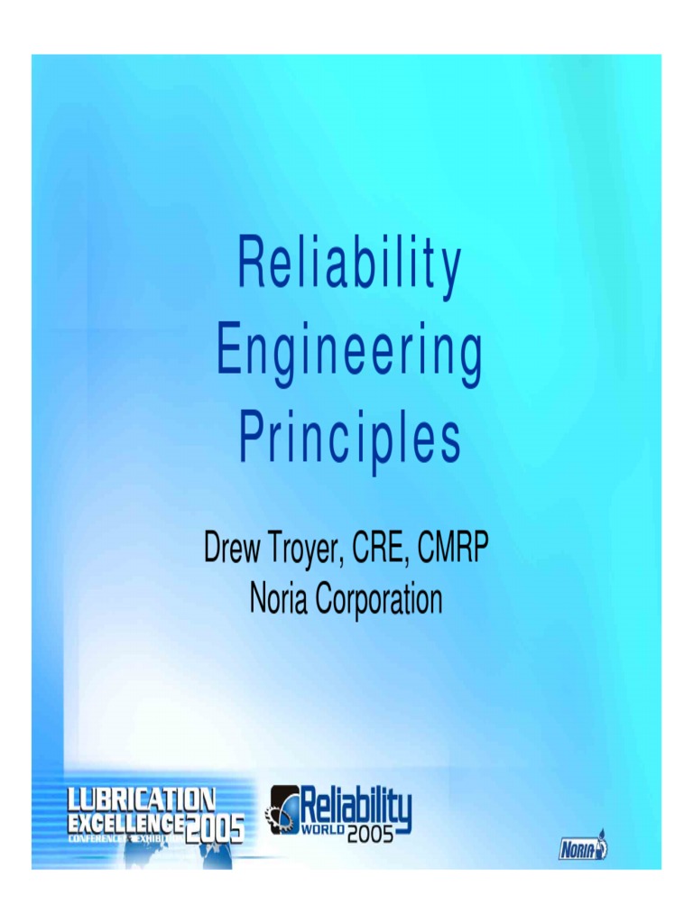 Reliability Engineering Principles | PDF | Probability Density Function | Reliability Engineering