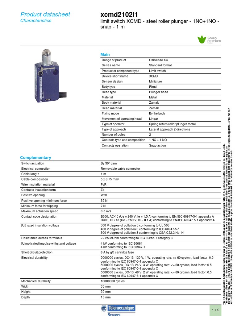 xcmd2102l1: Product Datasheet | PDF | Switch | Cable