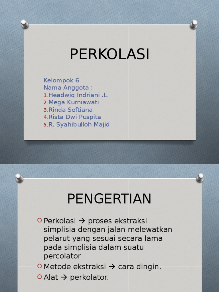 PERKOLASI | PDF