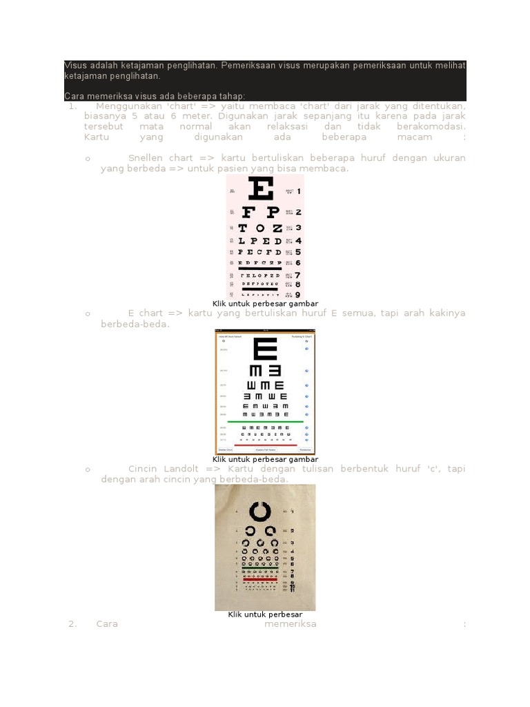Visus Adalah Ketajaman Penglihatan | PDF | Kesehatan Holistik