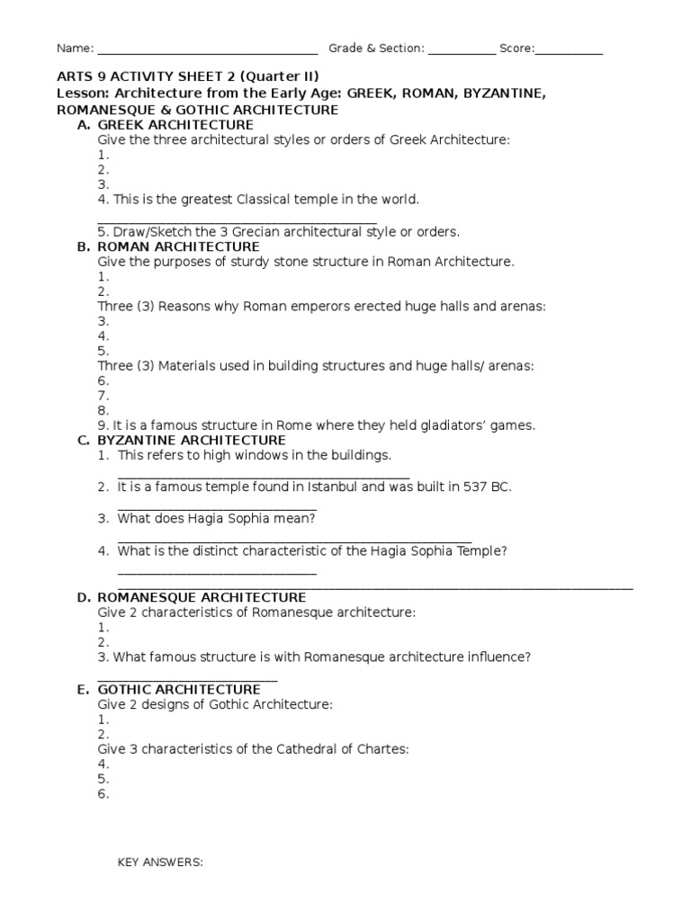 Ancient Architecture Study Guide | PDF | Gothic Architecture | Vault ...