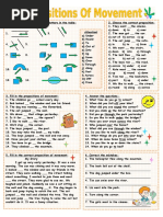 Prepositions of Movement Esl Grammar Exercises Worksheet | PDF | History