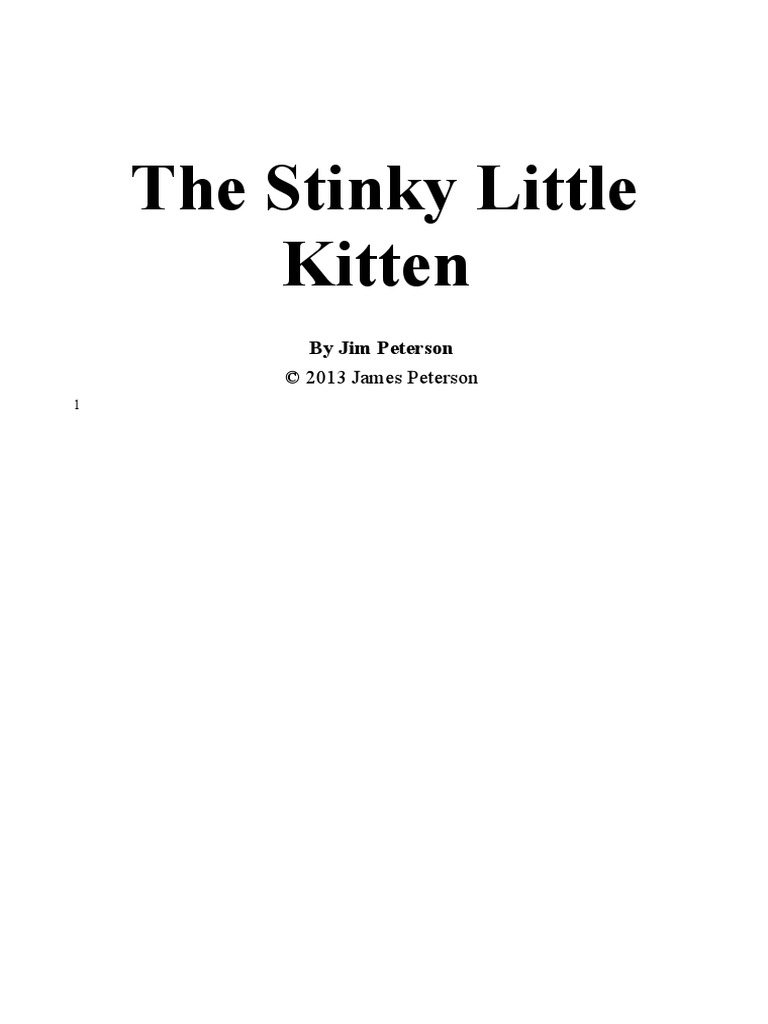 The Stinky Kitten - Kids Story With A Moral | Download Free PDF | Cats ...