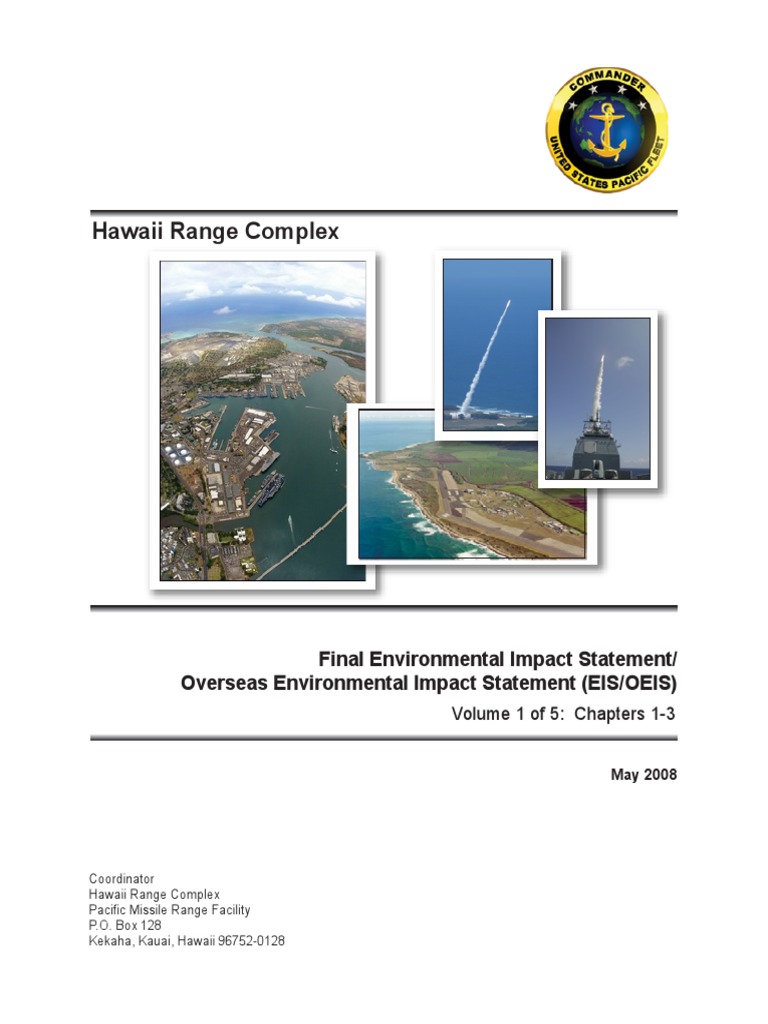 Hawaii Range Complex Final EIS/OEIS Volume 1 of 5 | PDF | National ...