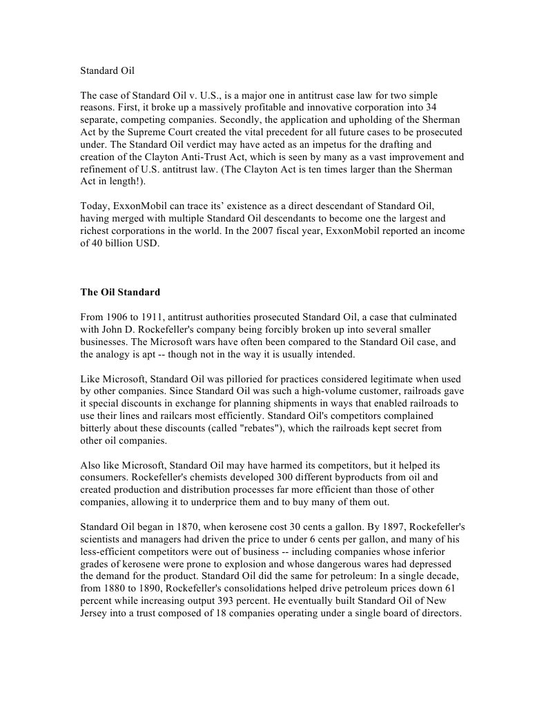 Standard Oil | PDF
