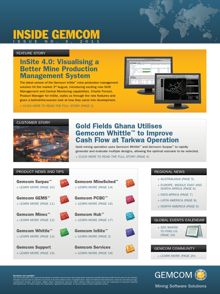 InsideGEOVIA Issue3 FINAL-Trucks Requirement | PDF | Mining | Software