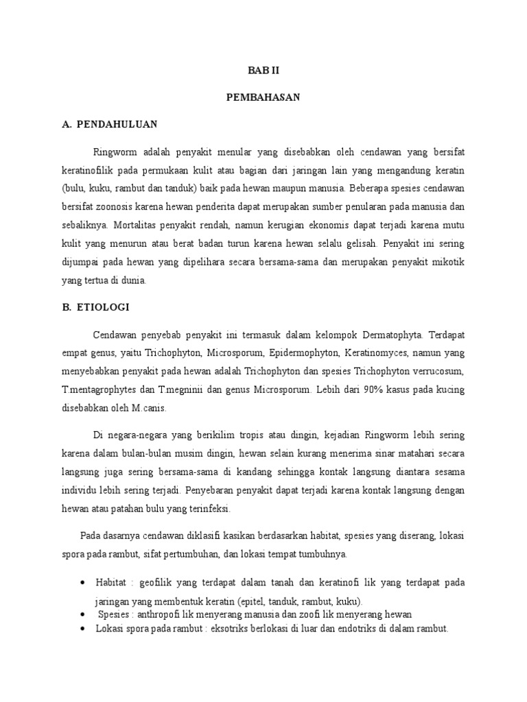 Ringworm: Penyebab, Gejala, dan Pengendalian | PDF | Sains & Matematika