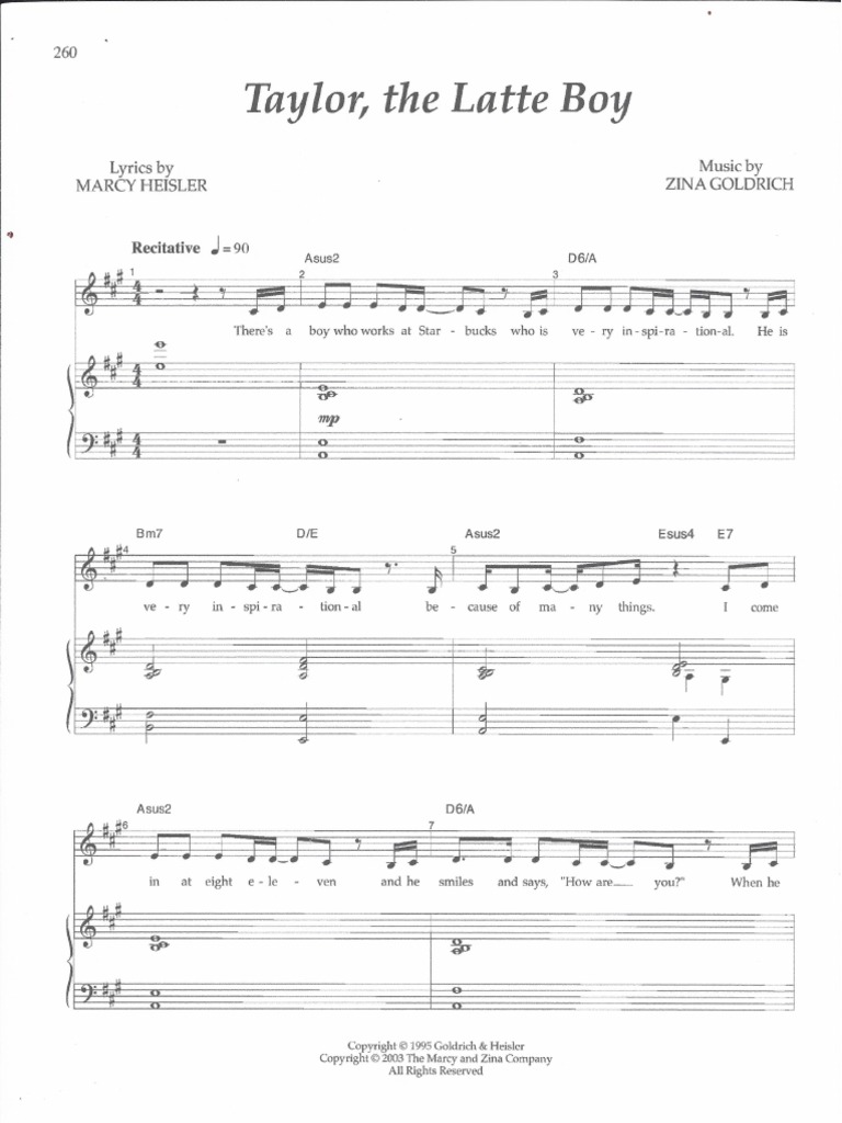 Taylor The Latte Boy | PDF