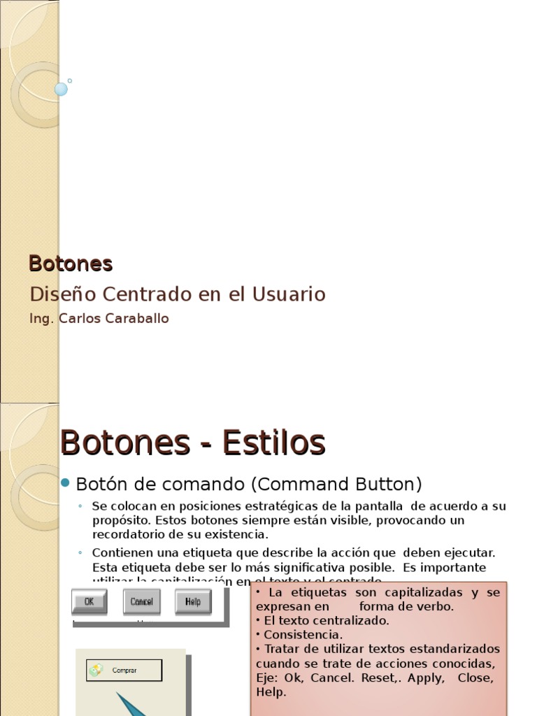 Botones | Ventana (informática) | Informática