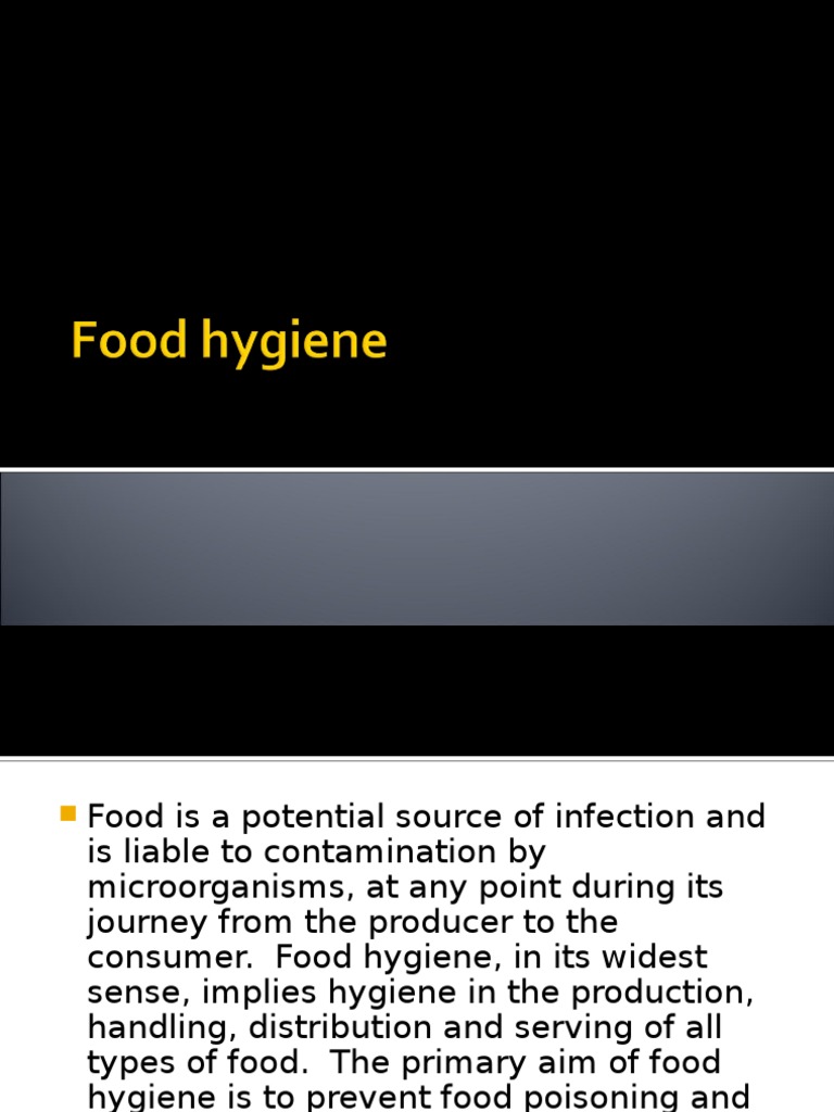 Food Hygiene | PDF | Foodborne Illness | Infection