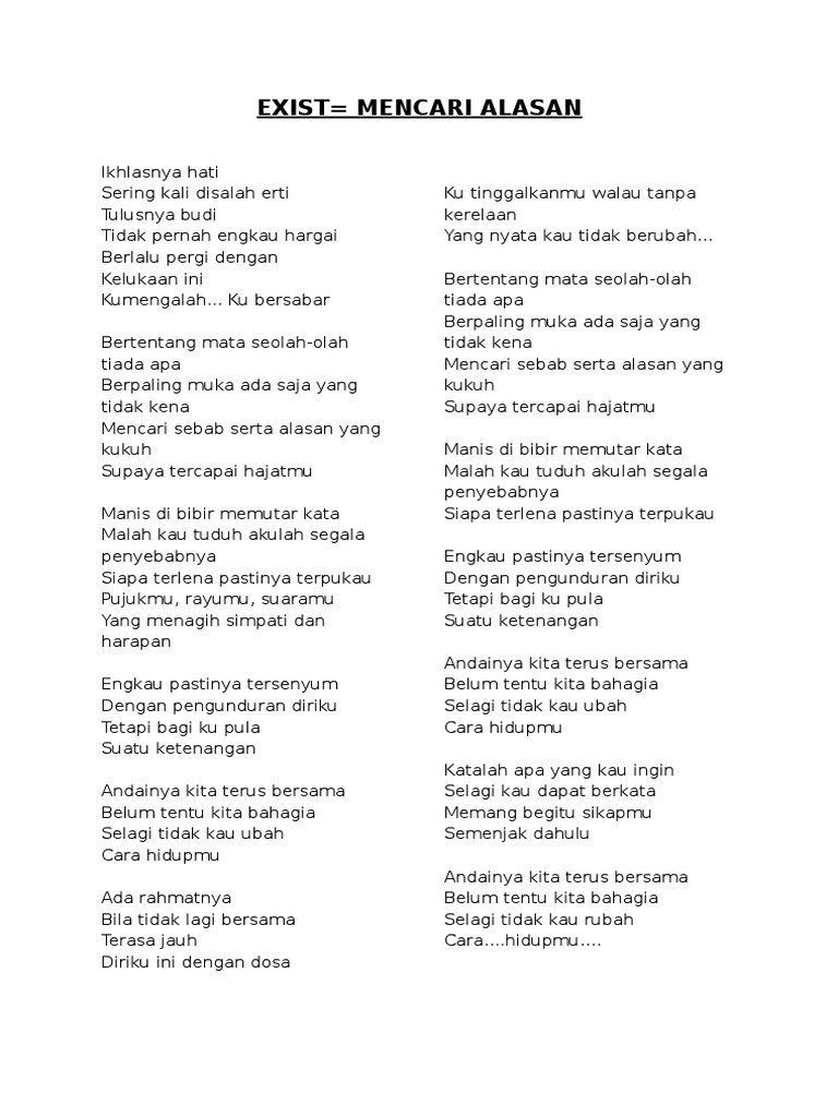 Lirik | PDF | Lagu Pop | Lagu-Lagu Rhythm and Blues