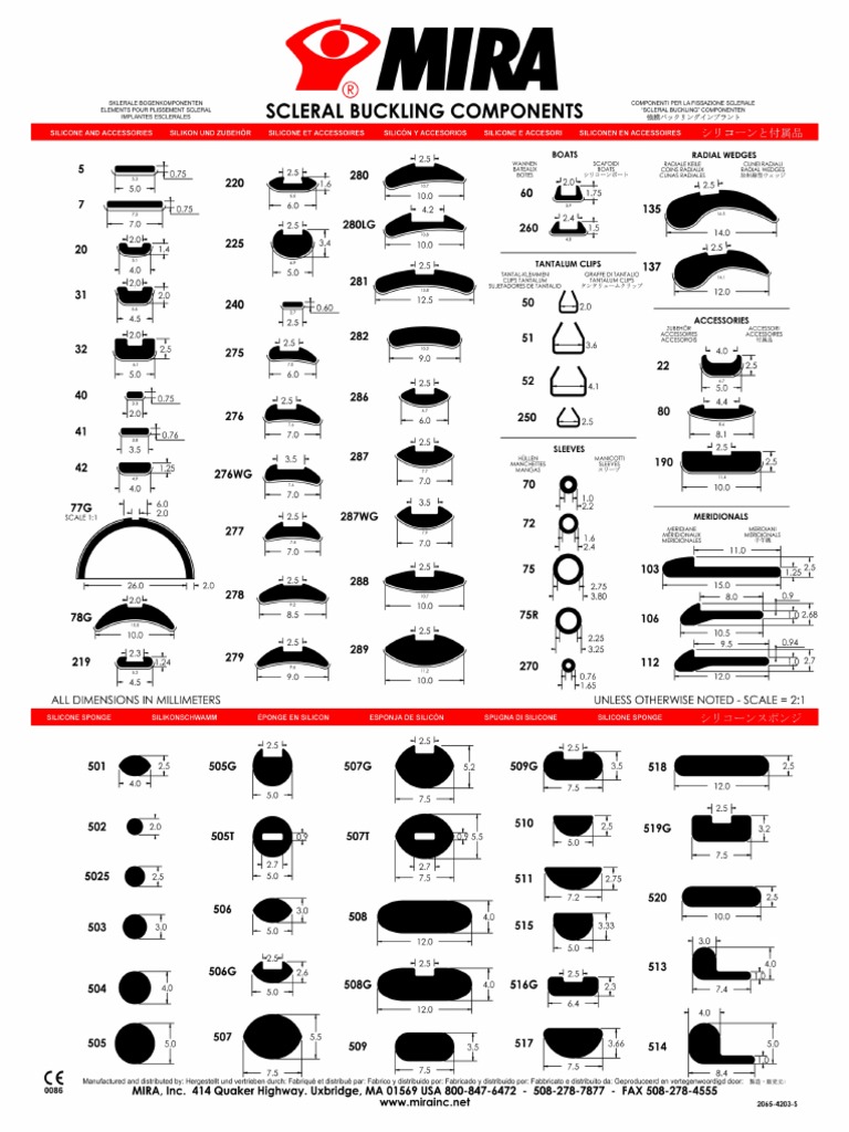 MIRA Scleral Buckling Components 2009