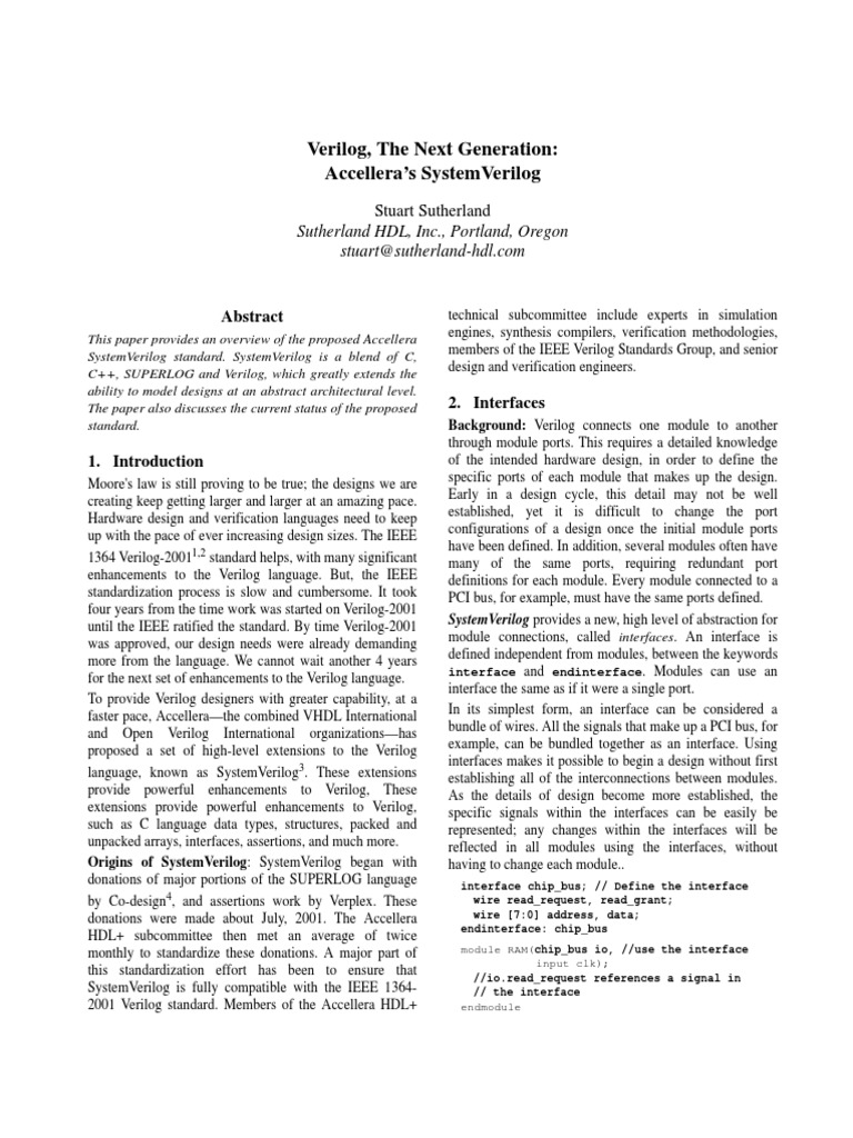 2002 Hdlcon Paper Systemverilog Pdf Data Type Array Data Type 3588