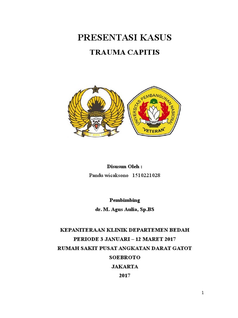 Presentasi Kasus Trauma Capitis | PDF