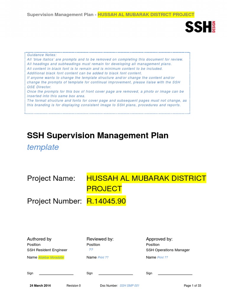 SMP Template As of 24 March - 1 | PDF | General Contractor | Backup