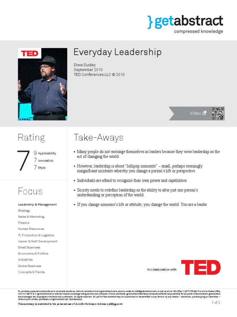 Everyday Leadership Dudley en 20530 | PDF | Leadership | Cognition
