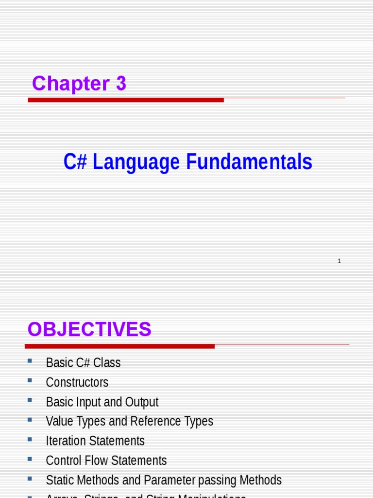 C# Language Basics and Examples | PDF | Constructor (Object Oriented ...