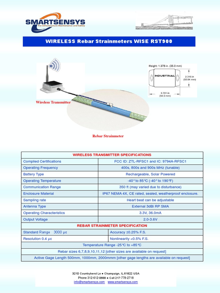 Wireless Rebar Strainmeter | PDF