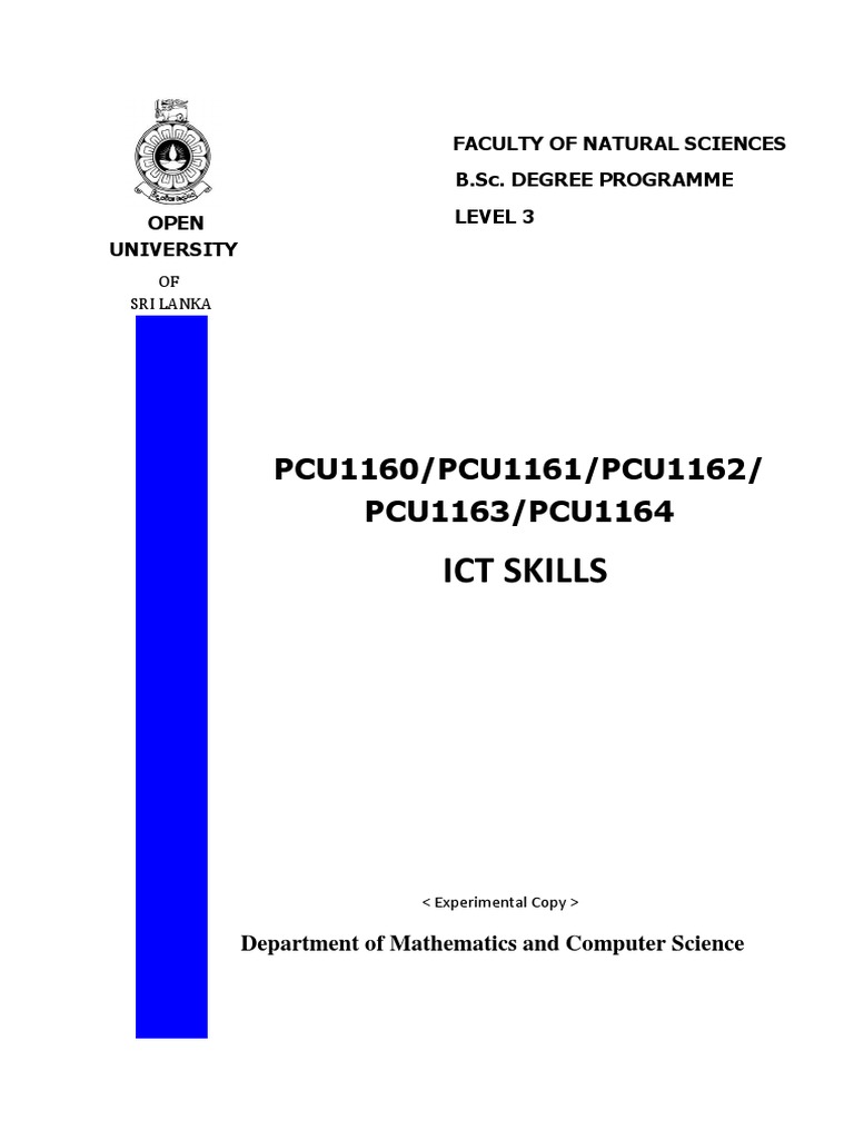 ICT Skills Full Book | PDF | Input/Output | Microsoft Word