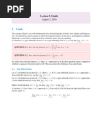 Basic Calculus Module 1 | PDF | Function (Mathematics) | Variable (Mathematics)