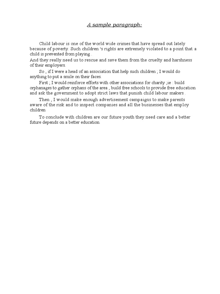 Sample Paragraph | PDF