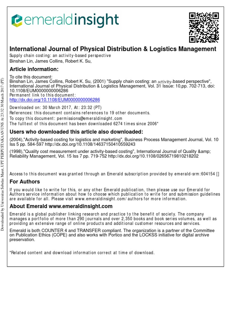 Supply Chain - ABC | Download Free PDF | Logistics | Supply Chain