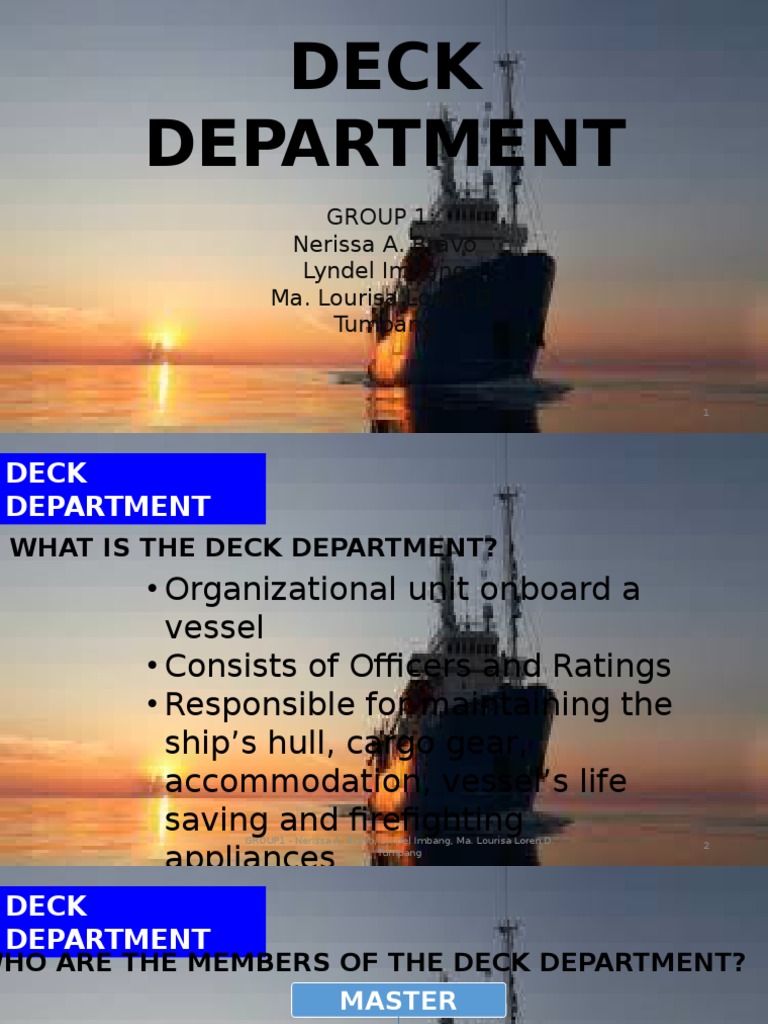Consolidated Report Deck Department Final | PDF | Navigation | Water ...